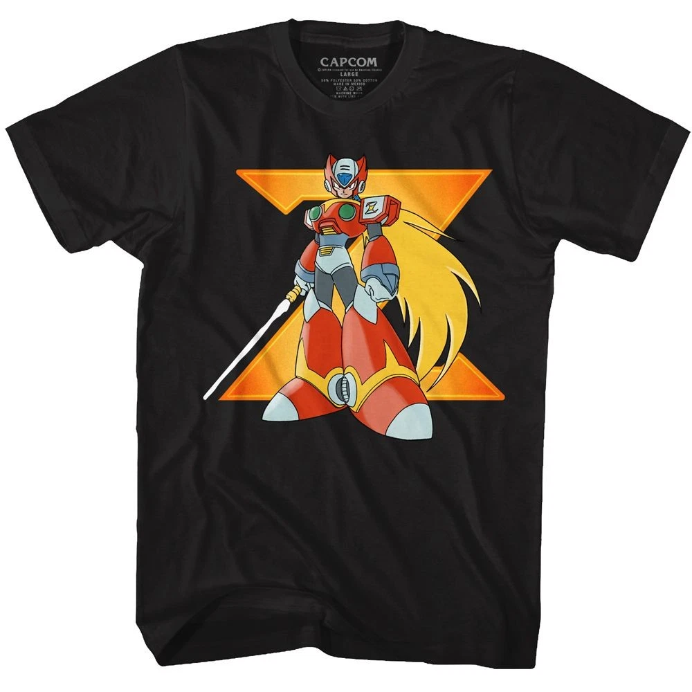 Mega Man Big Zero Black Gaming Shirt - Walmart.com