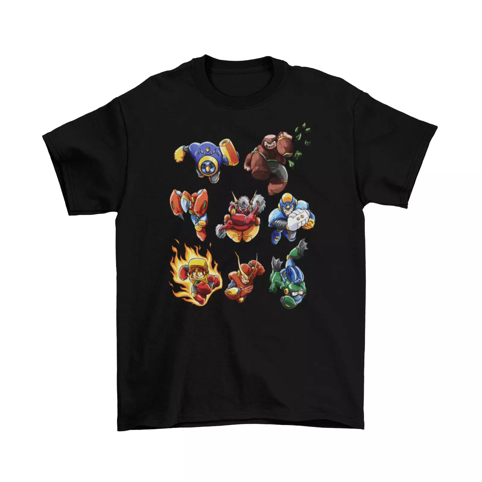 Mega Man Boss T-Shirt Unisex Adult Funny Sizes NES Woodman Quickman ...