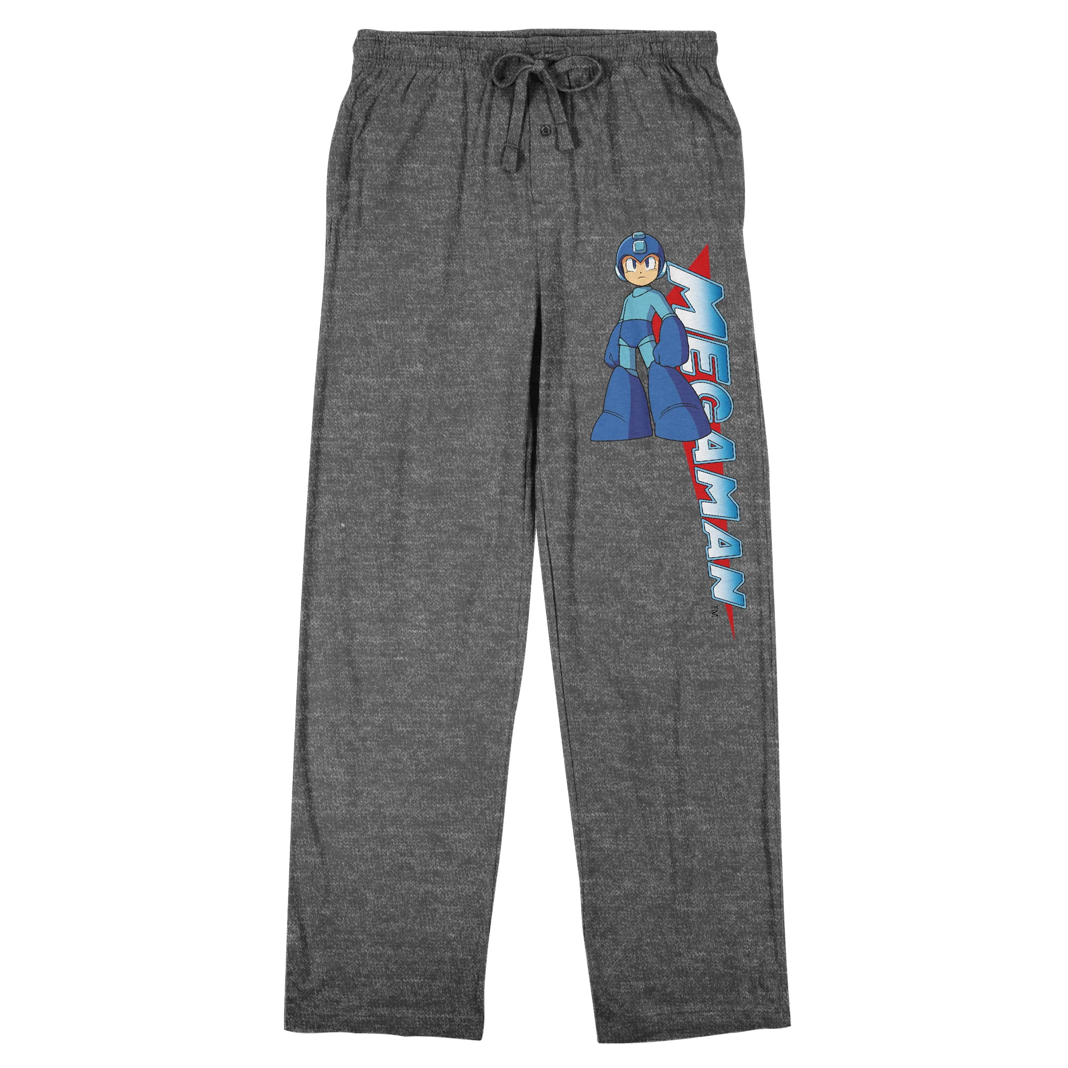 Mega Man Character & Logo Men's Gray Heather Sleep Pajama Pants-XL ...