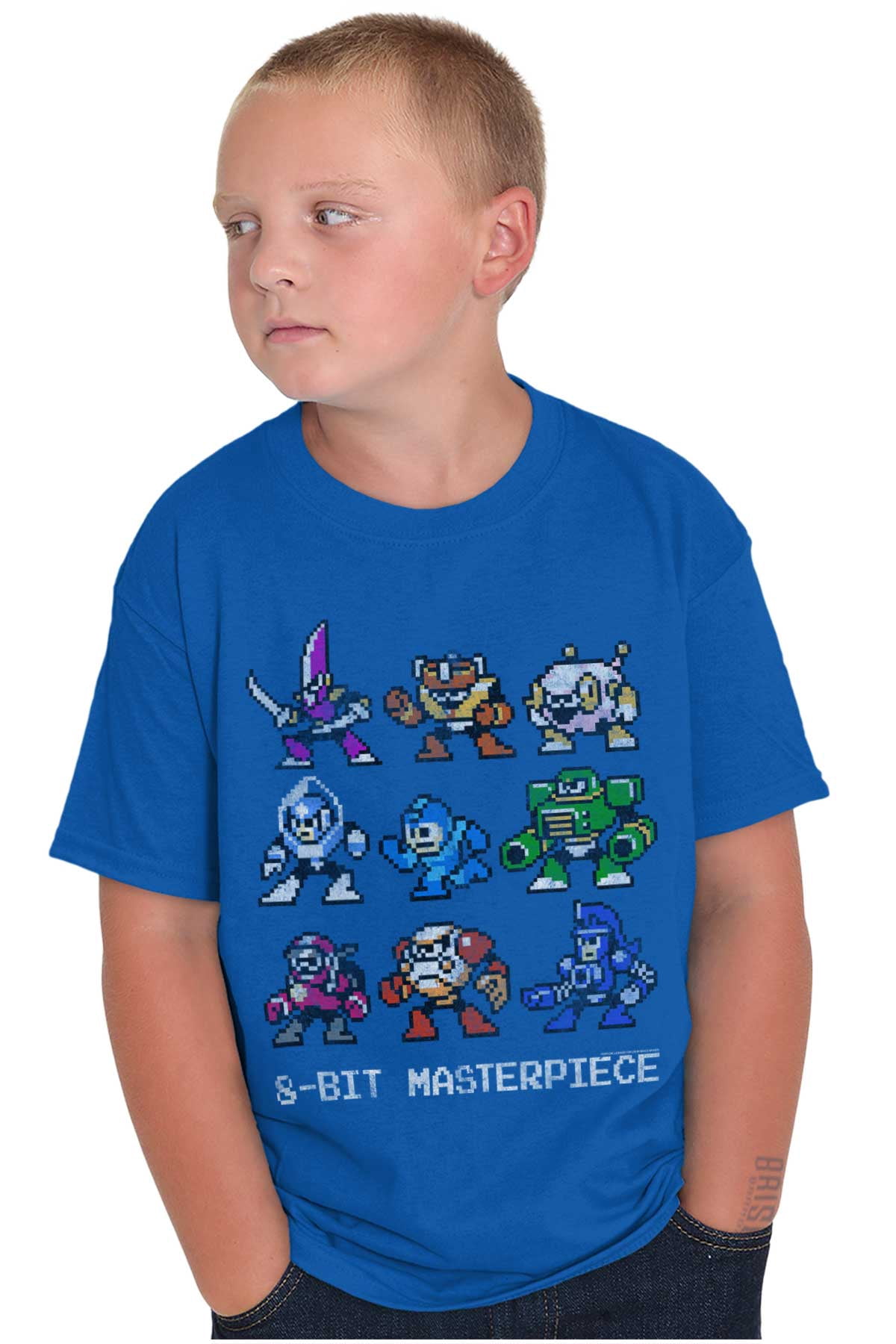 Mega Man Characters 8-bit Masterpiece Crewneck T Shirts Boy Girl Teen ...