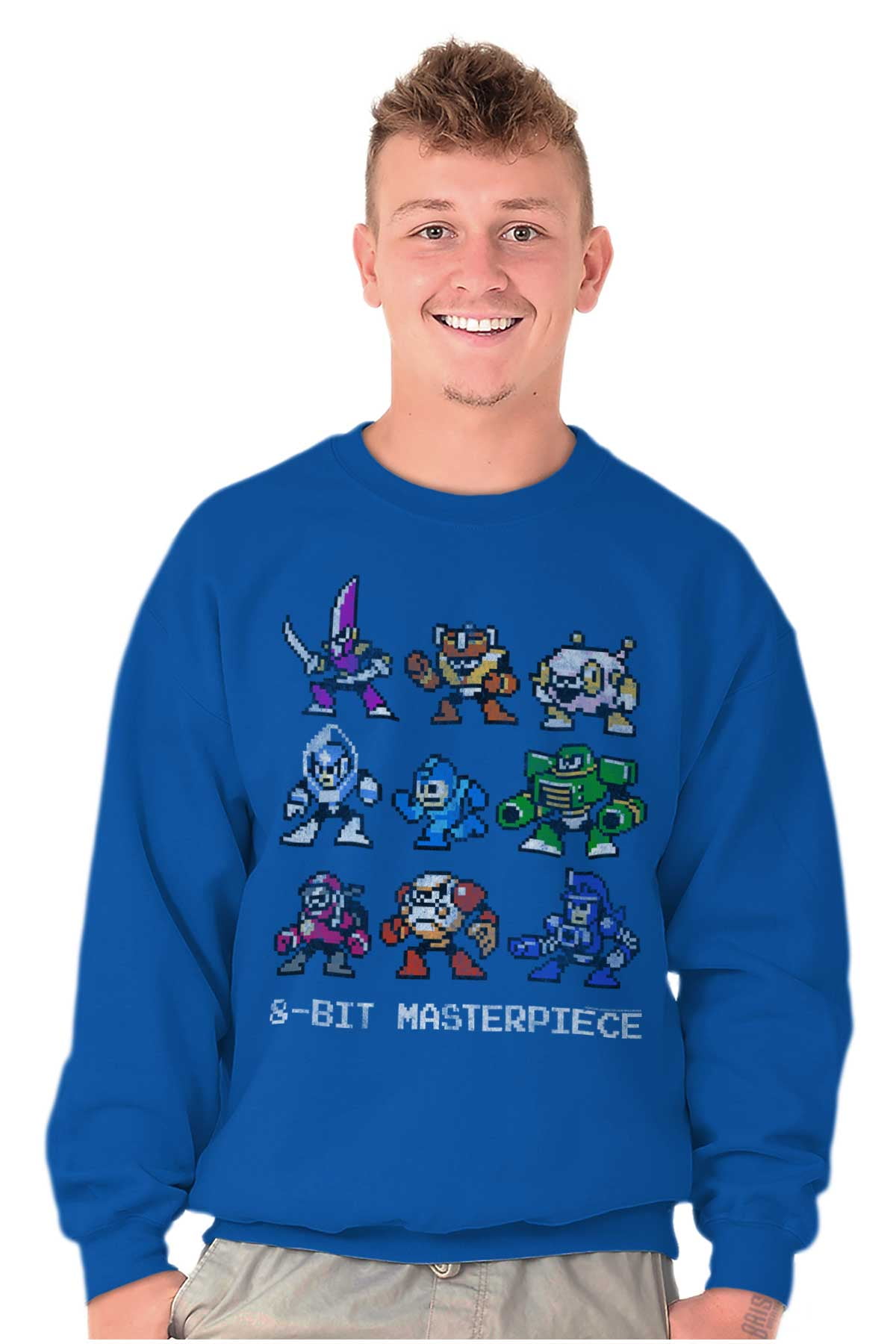 Mega Man Characters 8-bit Masterpiece Sweatshirt for Men or Women Brisco Brands S - Walmart.com