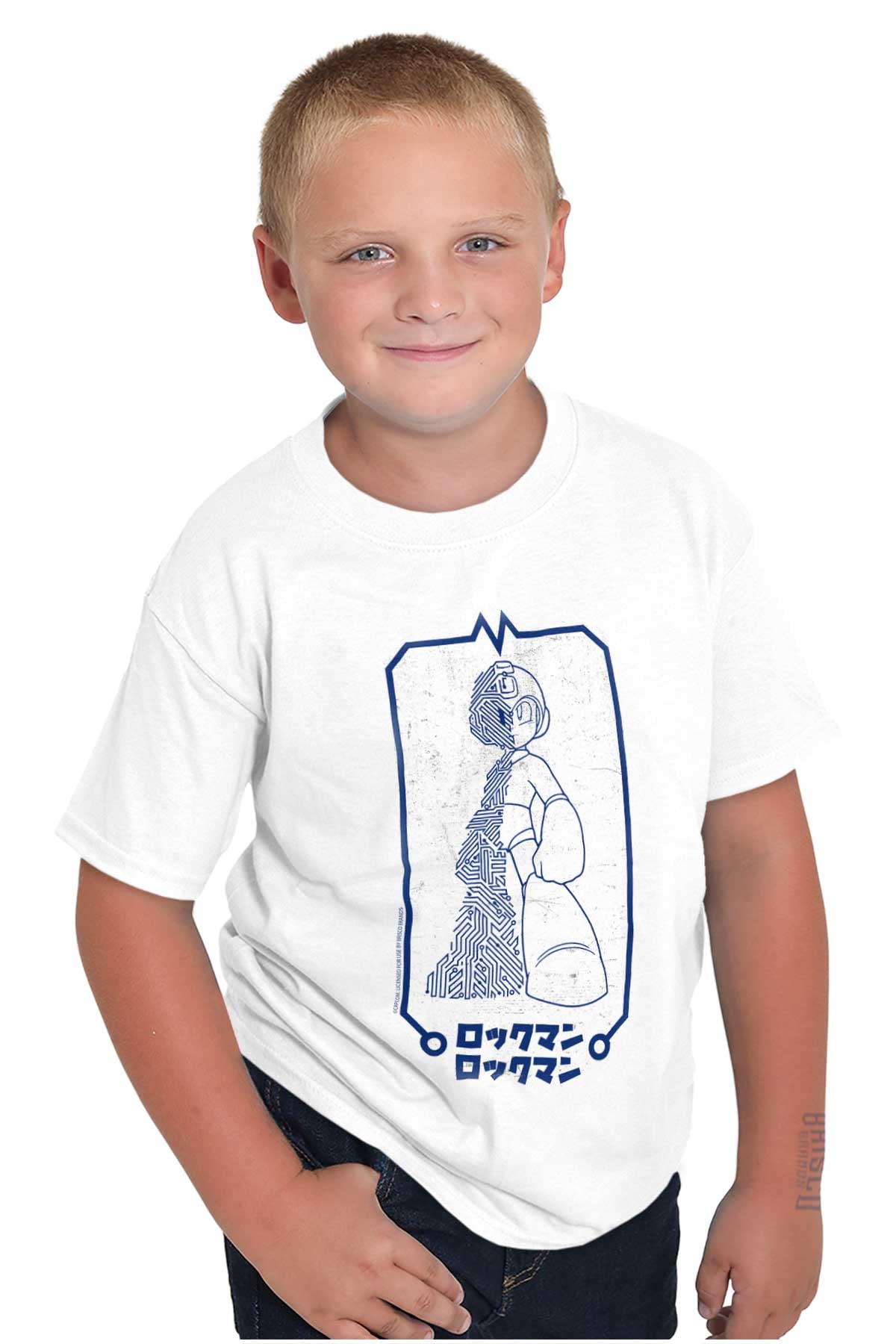 Mega Man Kanji Computer Motherboard Crewneck T Shirts Boy Girl Teen ...
