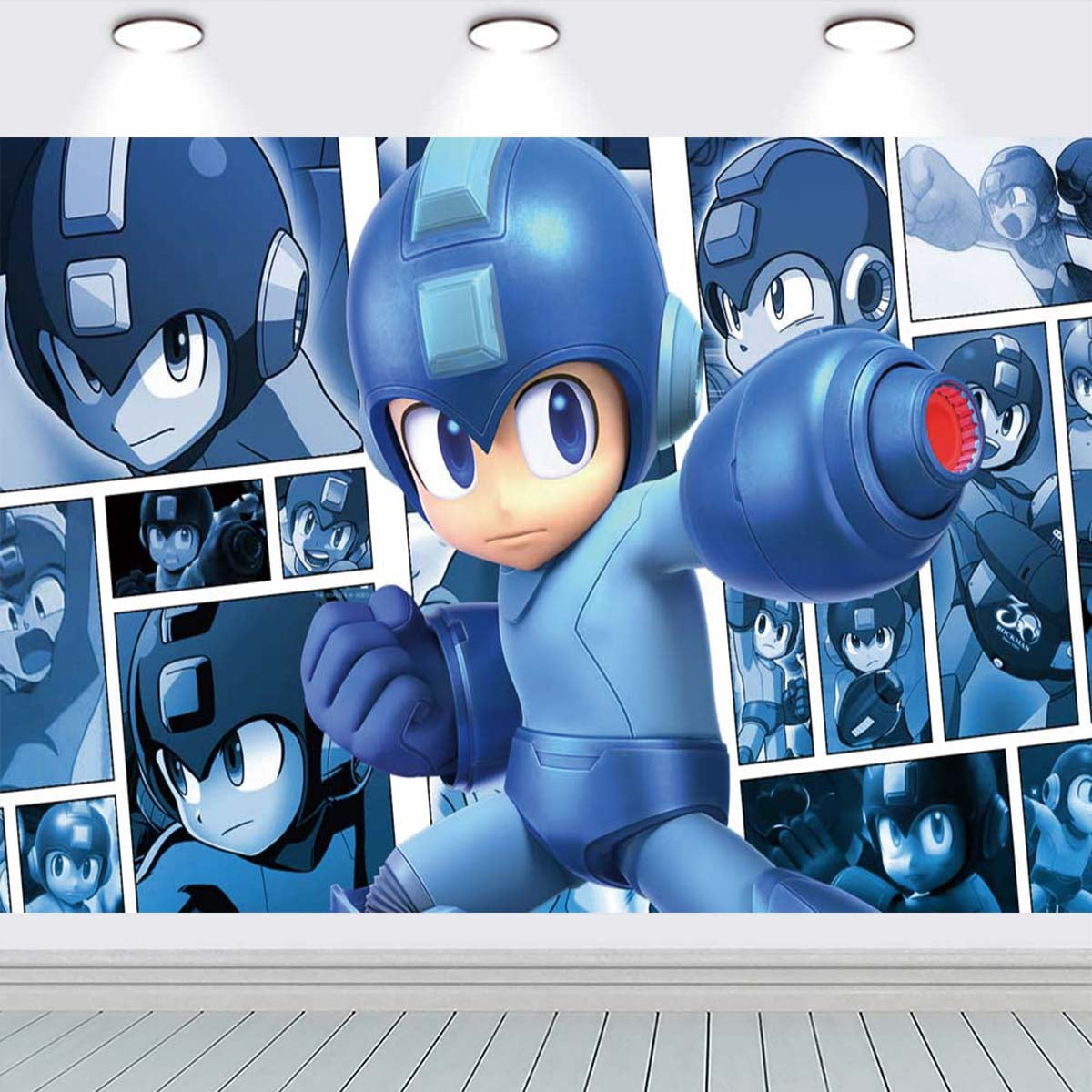 Mega Man Megaman school Backdrop Background Banner Taspestry Wall Decor ...