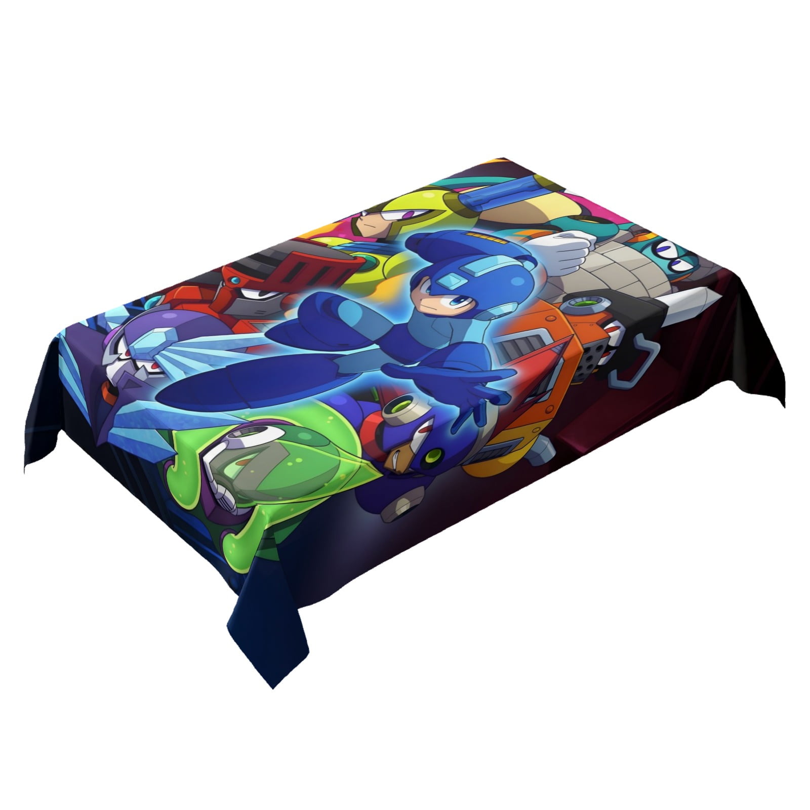Mega Man Megaman-theme square tablecloth has an iconic print, fits most ...
