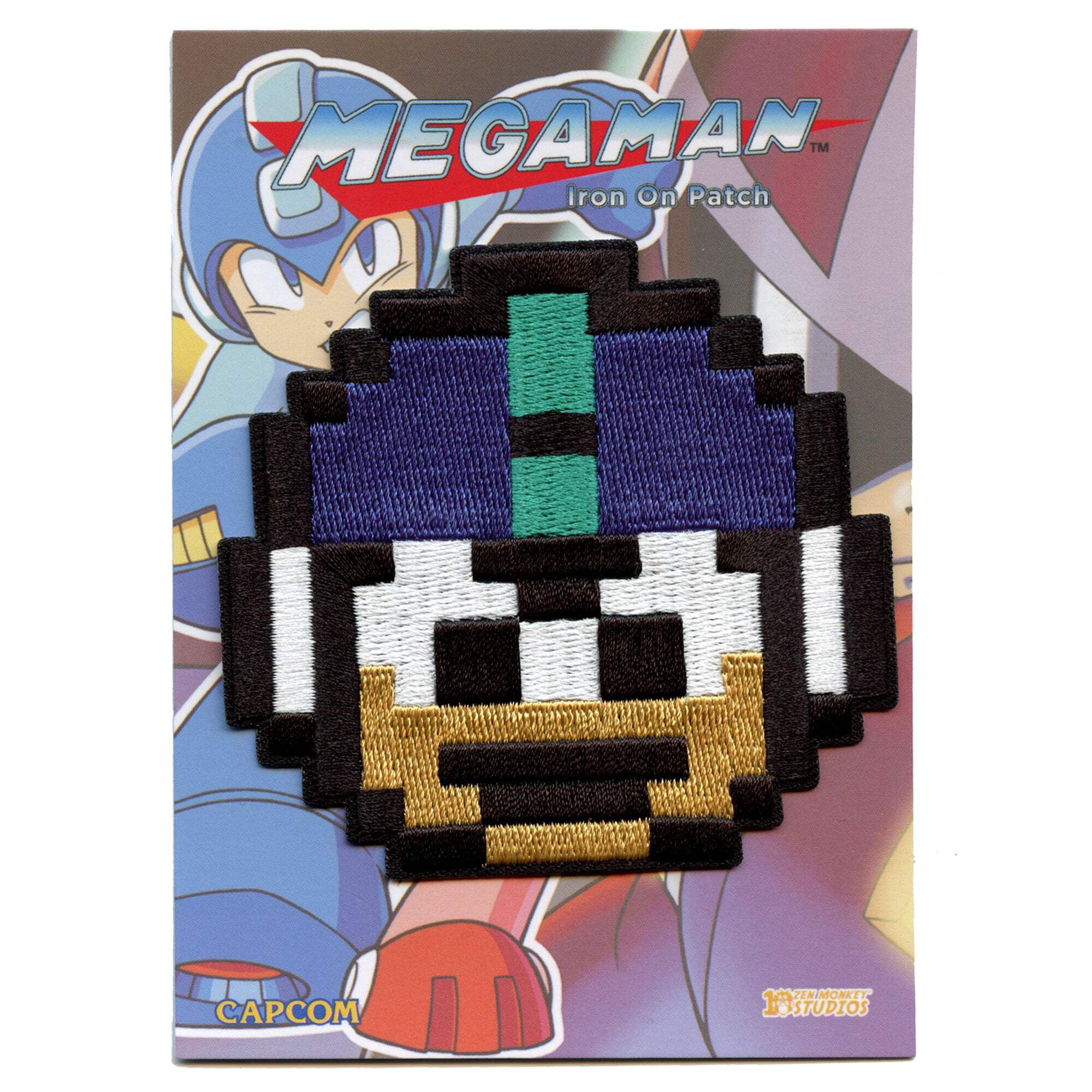 Mega Man Pixel Face Patch Capcom Classic Game Embroidered Iron On ...