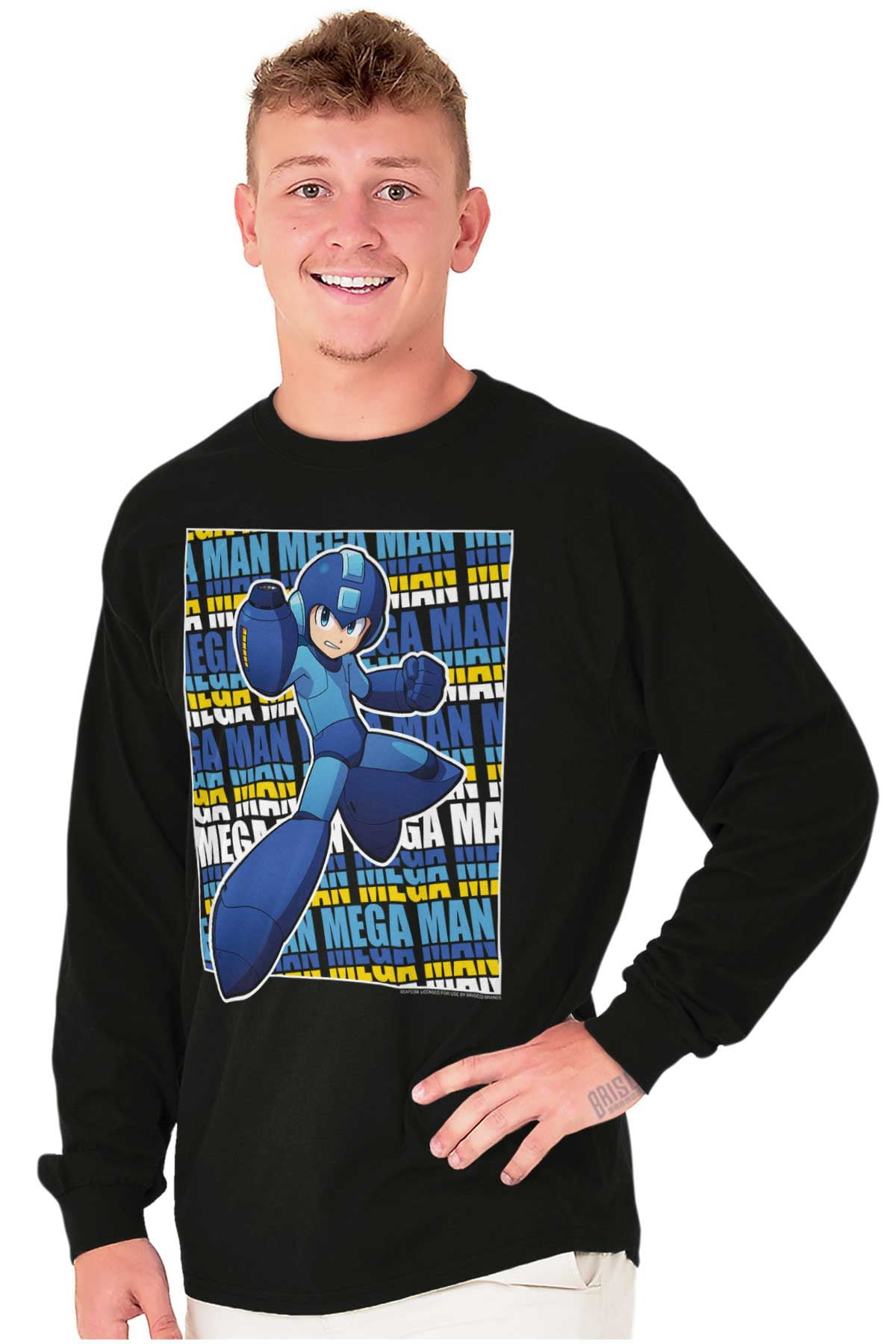 Mega Man Rockman Video Game Character Plus Size Long Sleeve Graphic Tee ...