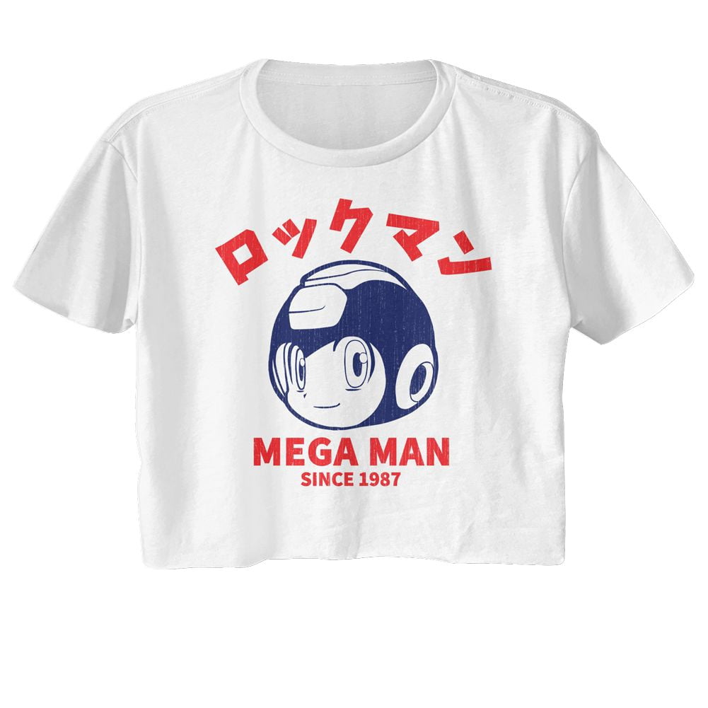 Mega Man Since 1987 White Women's Festival Crop Top T-Shirt - Walmart.com