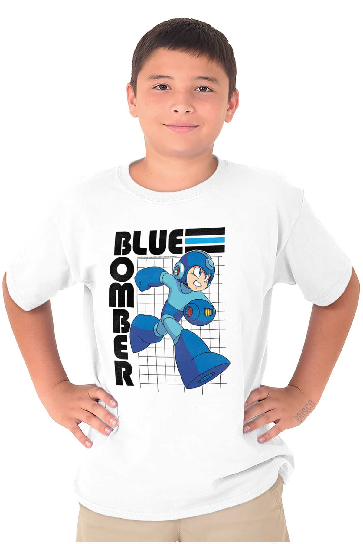 Mega Man Video Game Blue Bomber Crewneck T Shirts Boy Girl Teen Brisco ...