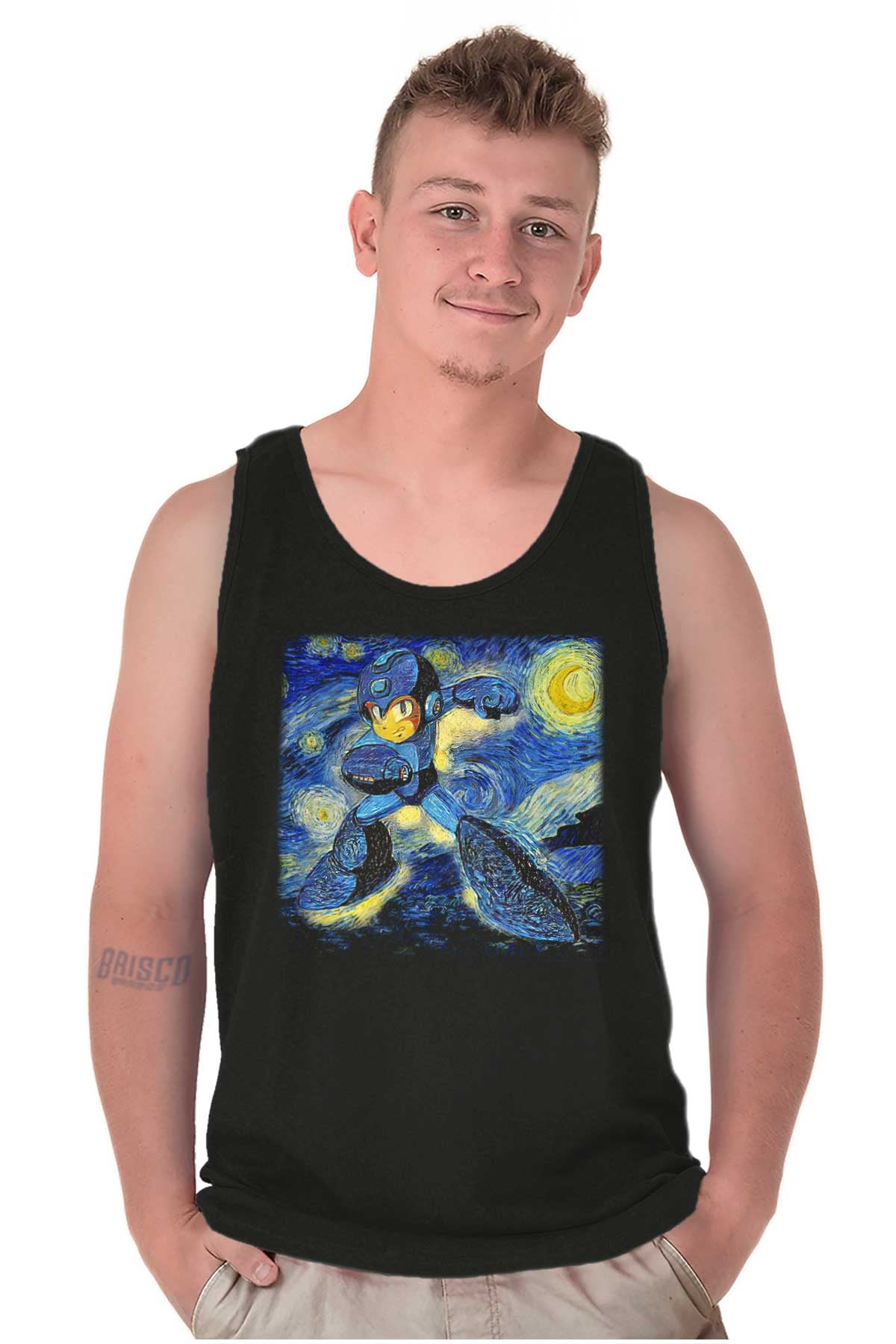Mega Man Video Game Starry Night Tank Top T Shirts Men Women Brisco ...
