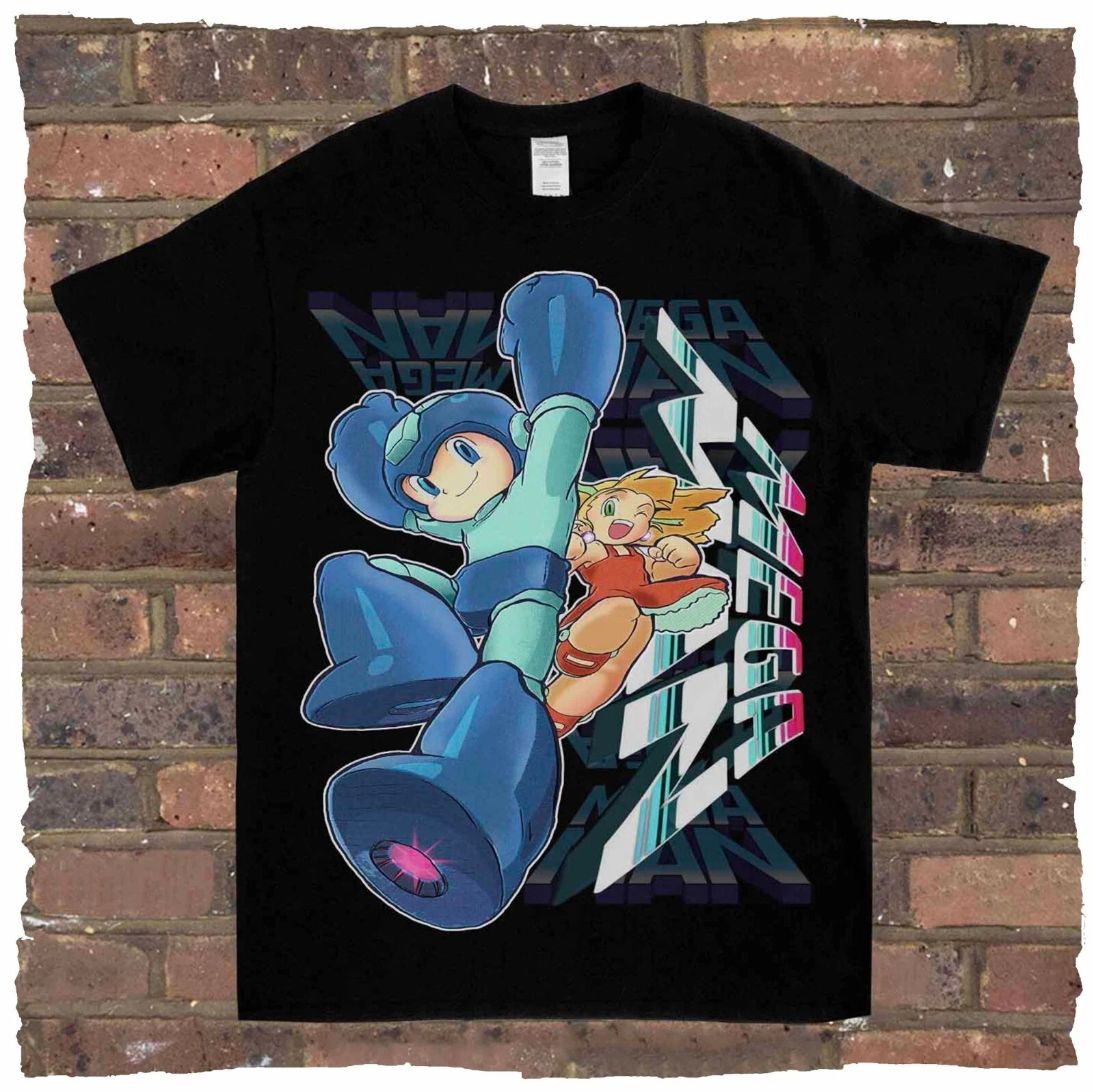 Mega Man Vintage Graphic Tee Anime Manga Gaming Gamer Fan Bootleg Shirt ...