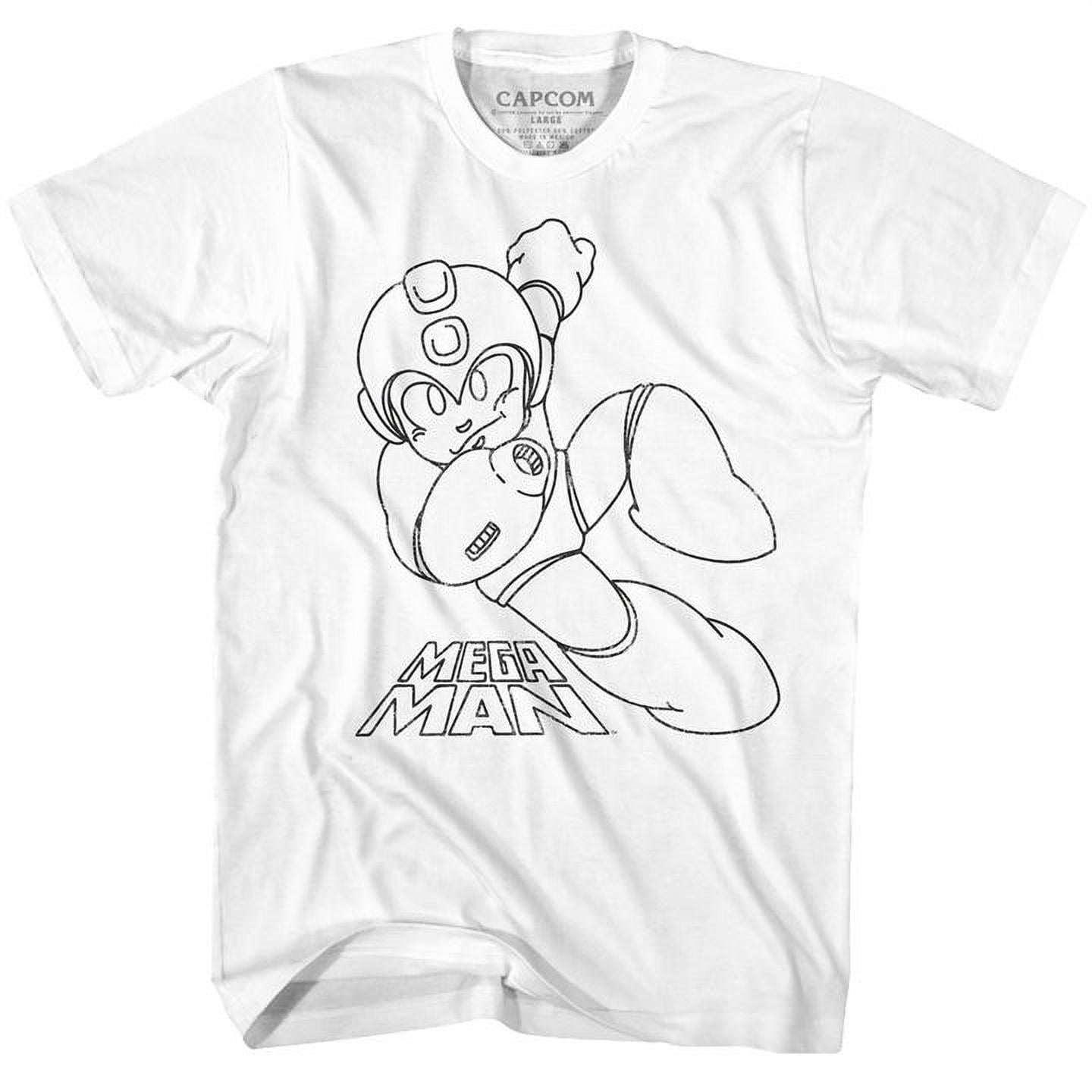 Mega Man Warped Rock White Adult T-Shirt 4Xl - Walmart.com