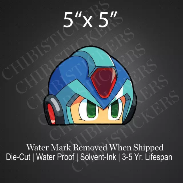 Mega Man X Sticker Blue Videom Gamer Sticker Waterproof Car Window ...