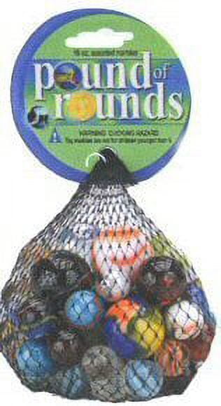 Mega Marbles Pound of Rounds - 64 Assorted Marbles - Walmart.com