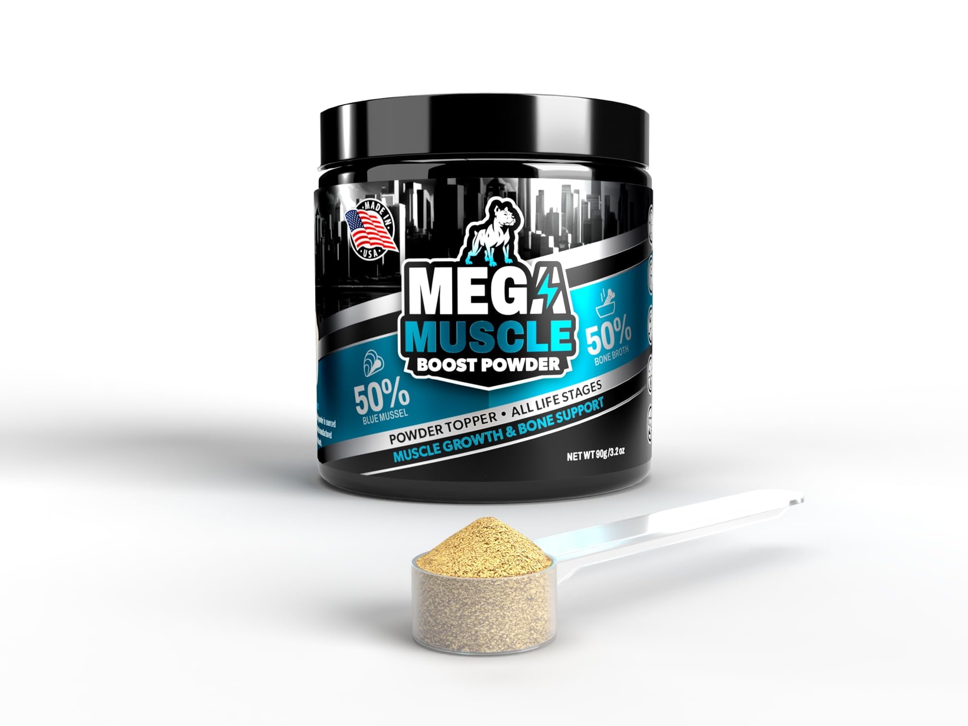 Mega Muscle Boost Powder - Muscle Growth & Bone Support Powder Topper ...