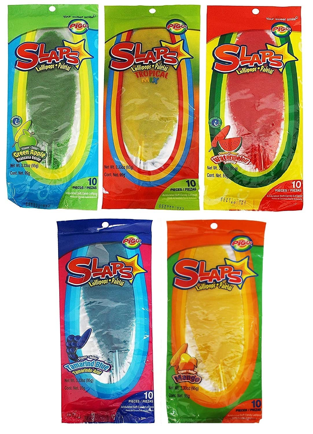 Mega PG Mexican Slaps MZF22 Lollipop Candy - 50 Pieces Mega Bundle - 5 ...