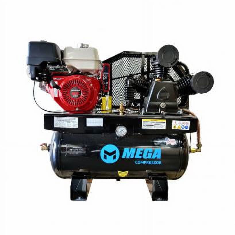 Mega Power 30 gal Truck Air Compressor, 13 HP, 22 CFM at 175-180 PSI ...