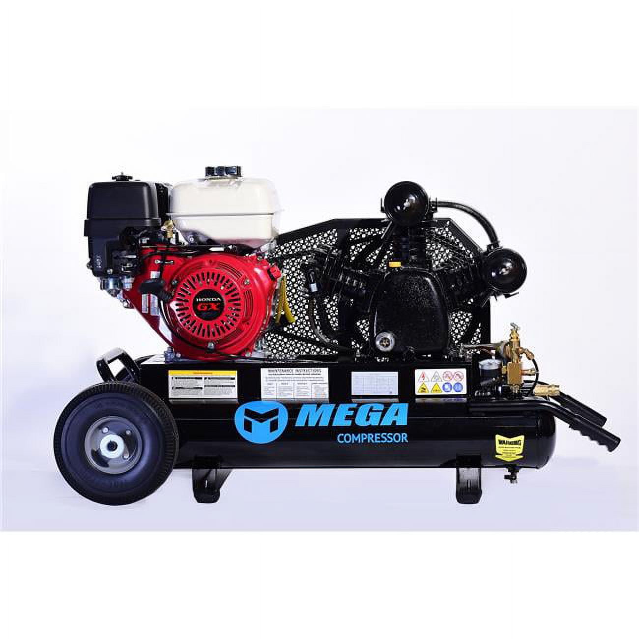 Mega Power MP-9010HG 10 gal Dual Wheeled 9 HP 14.5 CFM at 175-180 PSI ...