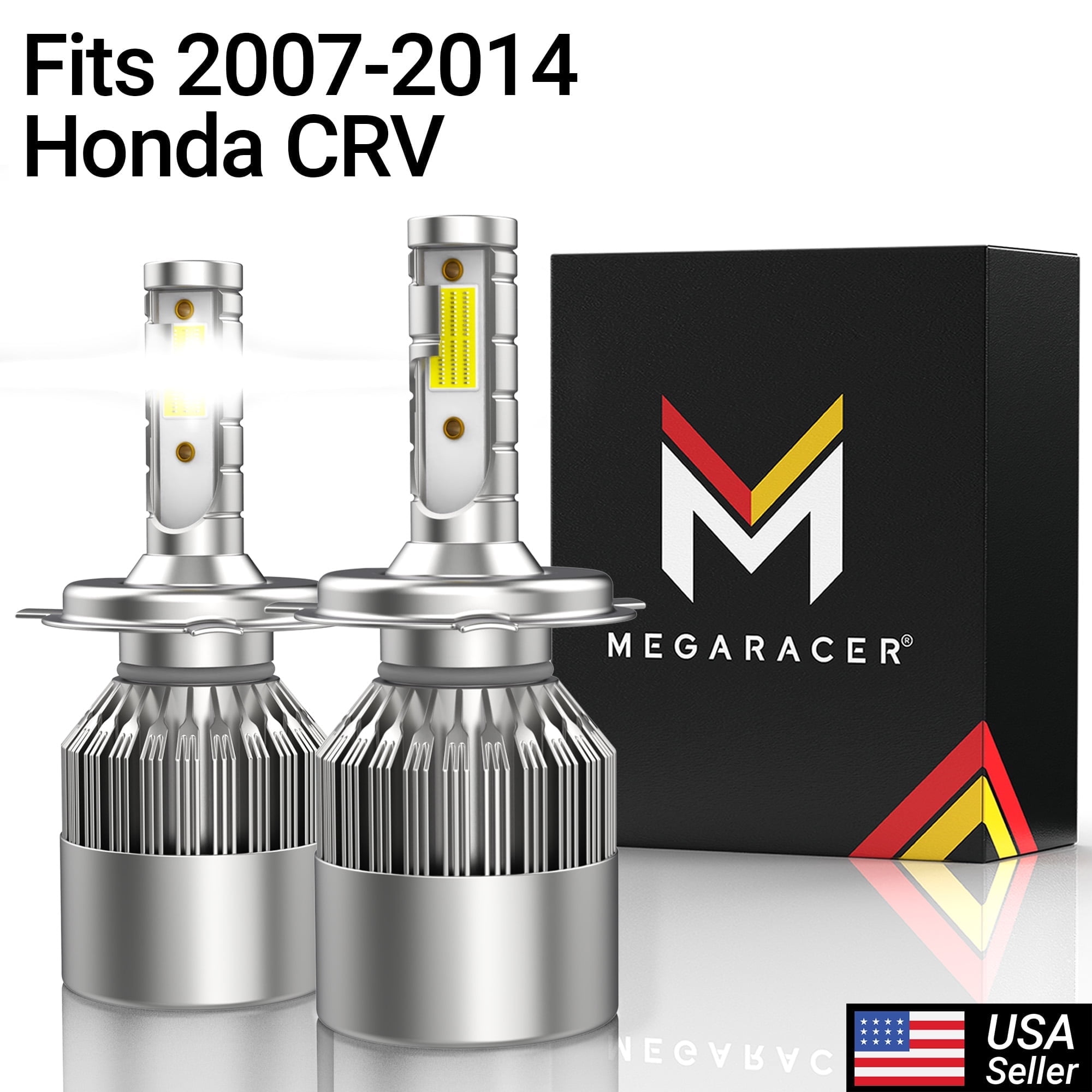 Mega Racer 2007-2014 Honda CRV H4 9003 HB2 Fog Light Bulb 2 PACK - 6000K Bright White 12V 40W ...