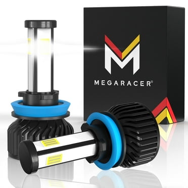 Mega Racer Combo 2 Sided H11 9005 HB3 Fog Light Bulb Kit 4 PACK - 6000K ...