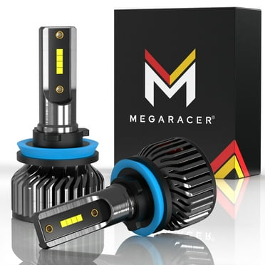 Mega Racer Combo 2 Sided H11 9005 HB3 Fog Light Bulb Kit 4 PACK - 6000K ...