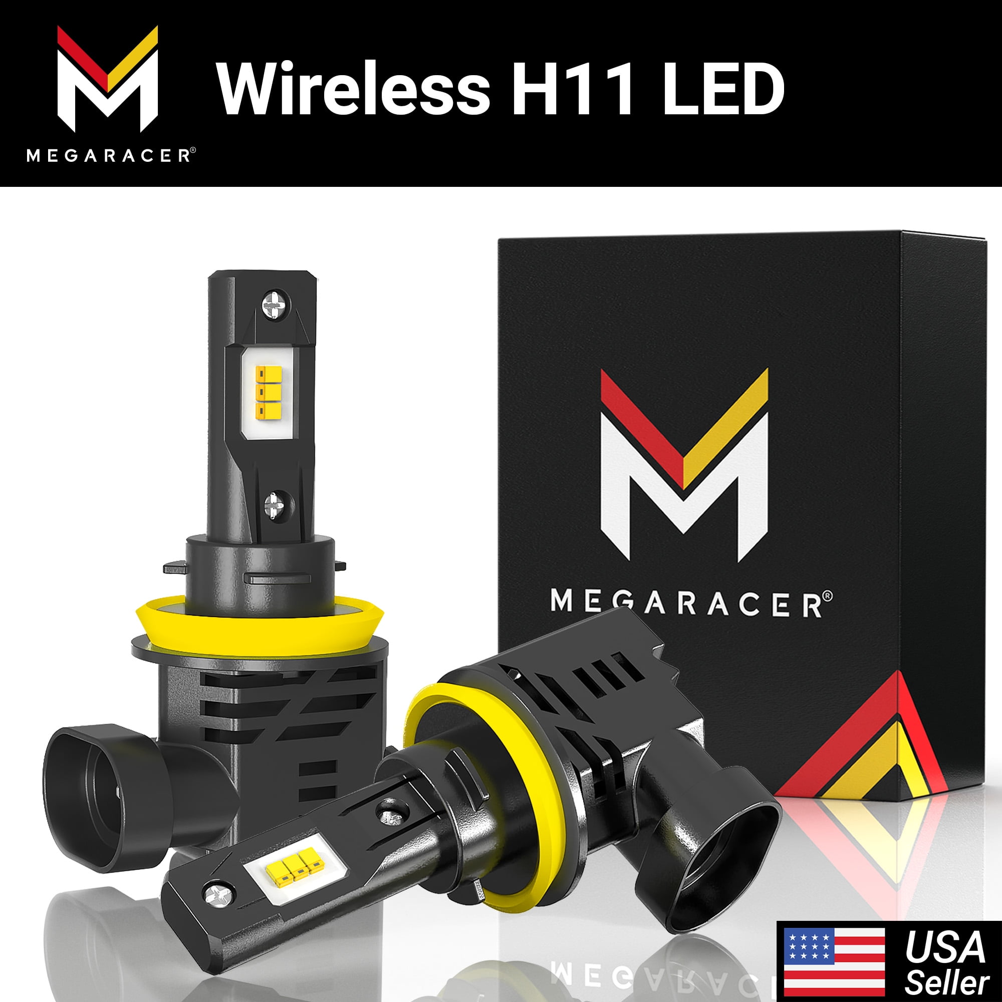 Mega Racer H11 LED Headlight Bulbs - Wireless H8 H9 H16 H11 LED ...