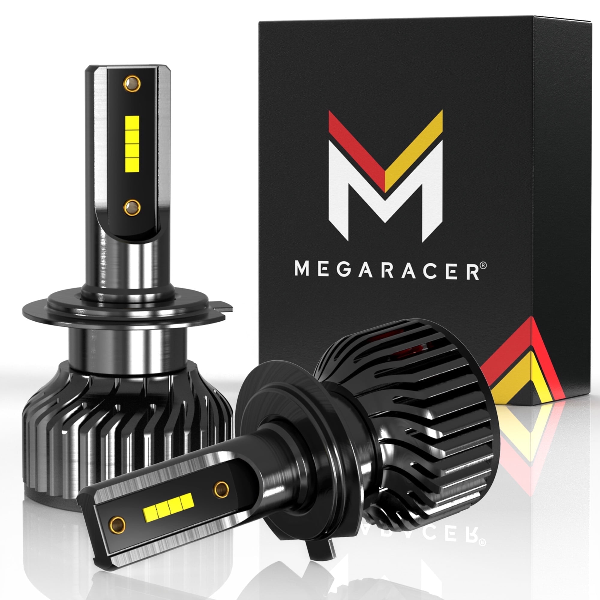Mega Racer H7 LED Headlight 2 PACK - 6000K, 12V 60W, 16000LM, 50000Hrs ...