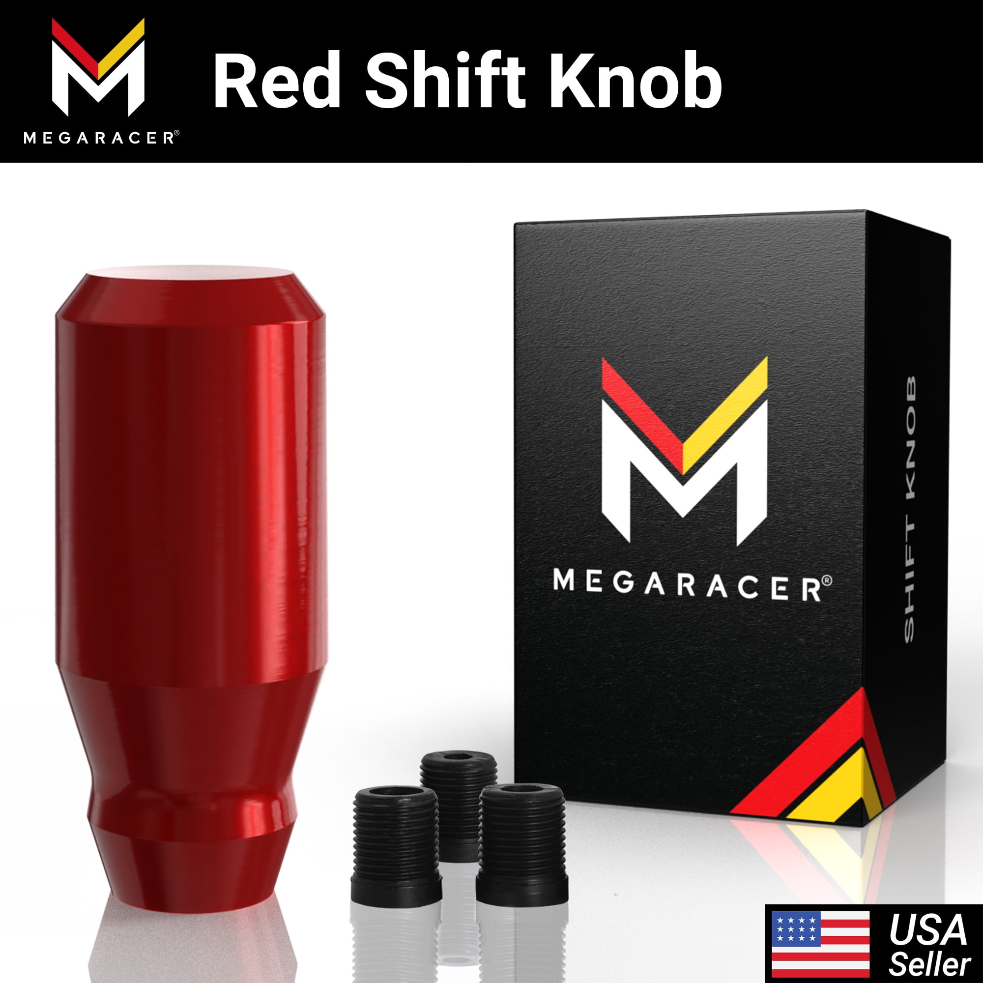 Mega Racer JDM Style Red Shift Knob for Manual or Buttonless Automatic ...