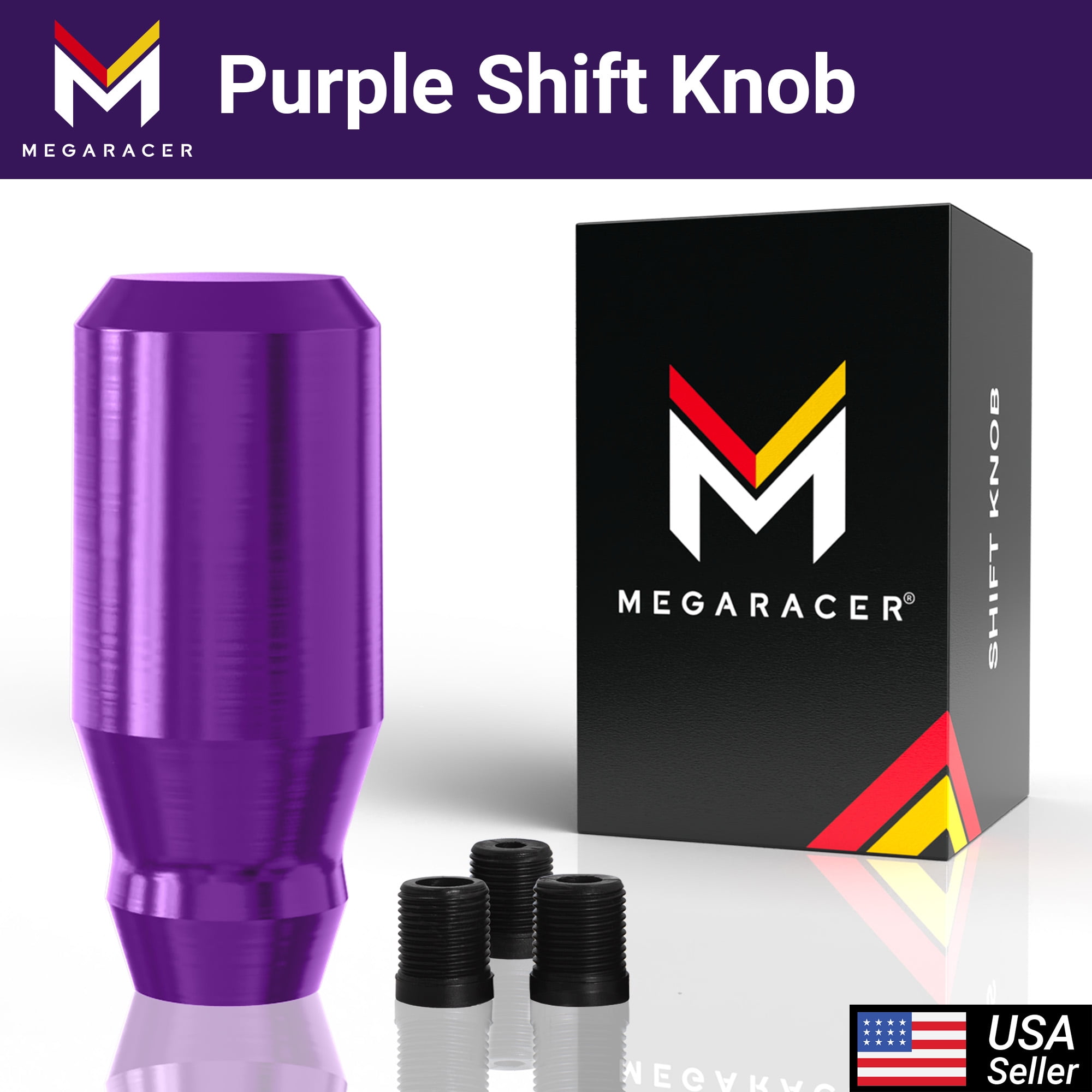 Mega Racer Purple Shift Knob for Manual or Buttonless Automatic ...