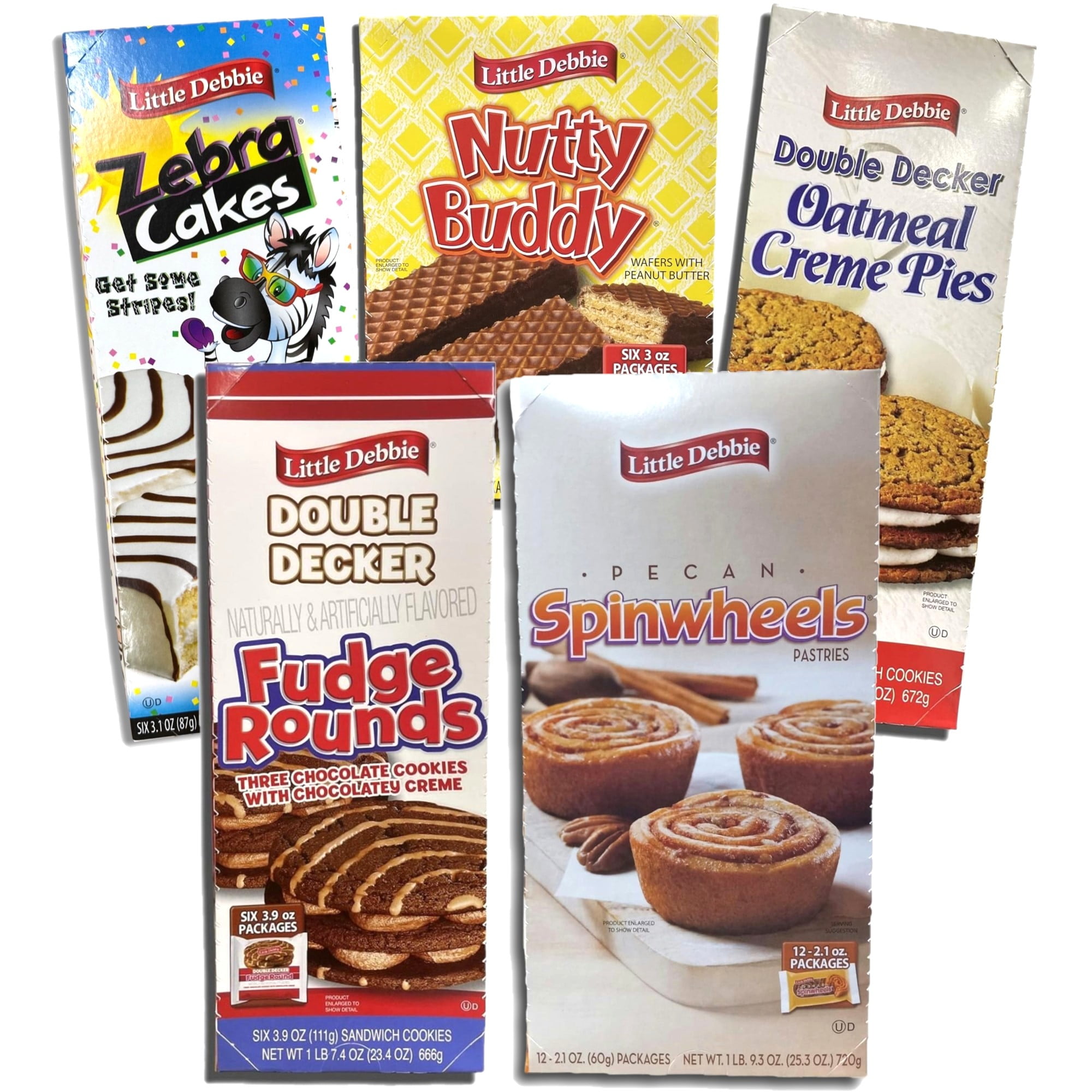 Little Debbie Mega Sized Cakes Variety Packs | 5 Unique Treats: Nutty ...