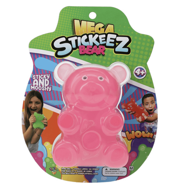 Mega Stickeez Colored Fidget Bear Toy - Squish - Squeeze - Stretch ...