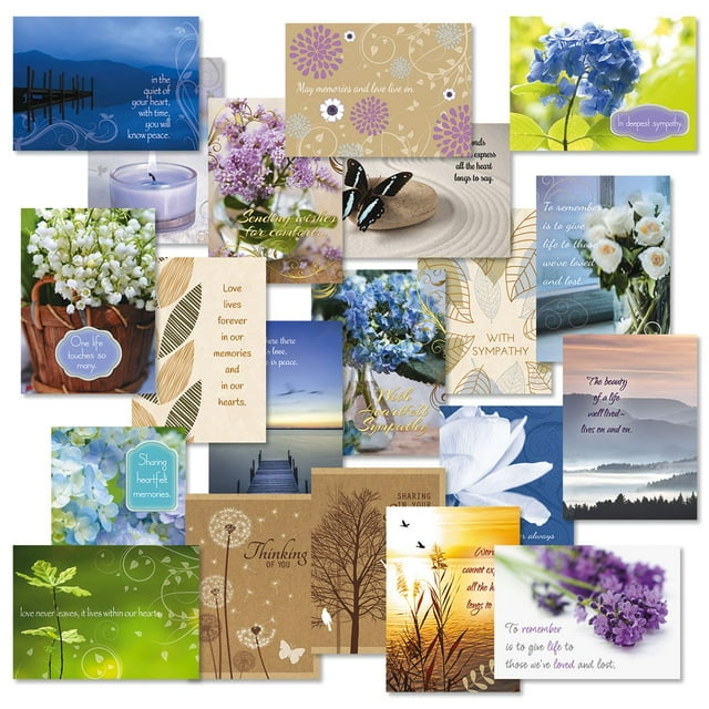 Current Mega Sympathy Greeting Card Assortment - Bulk Set of 40 with ...