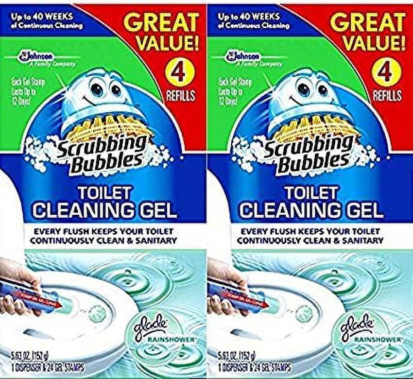 Mega Value Toilet Cleaning Gel Fresh, 2 Dispensers, 8 Refills, 48 Gel ...