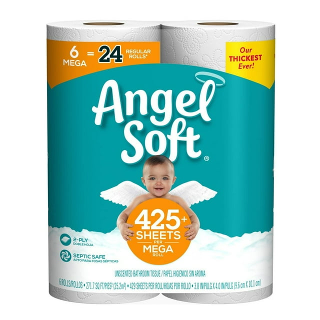 Mega roll bath tissue (Pack of 10) - Walmart.com