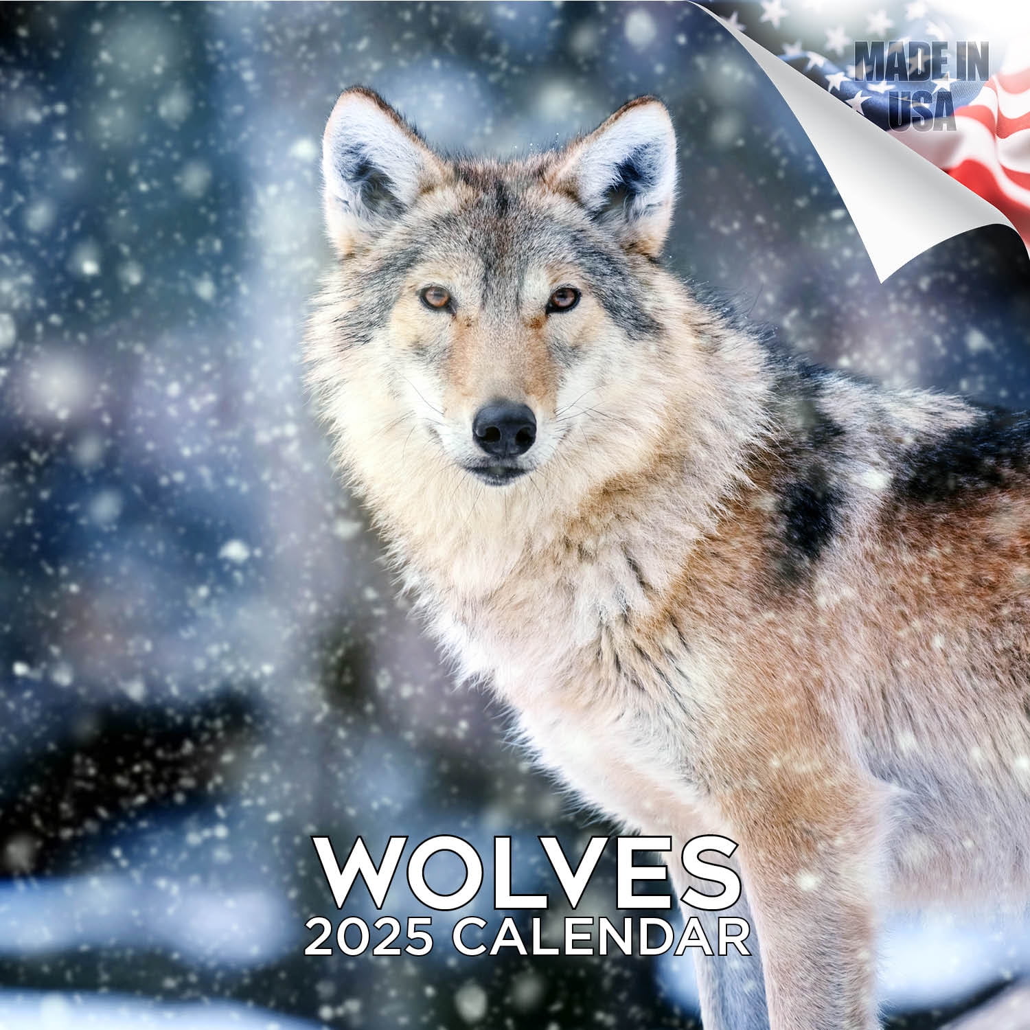 2025 2026 Wolves Calendar - Wildlife Monthly Wall Calendar - 12 x 24 ...