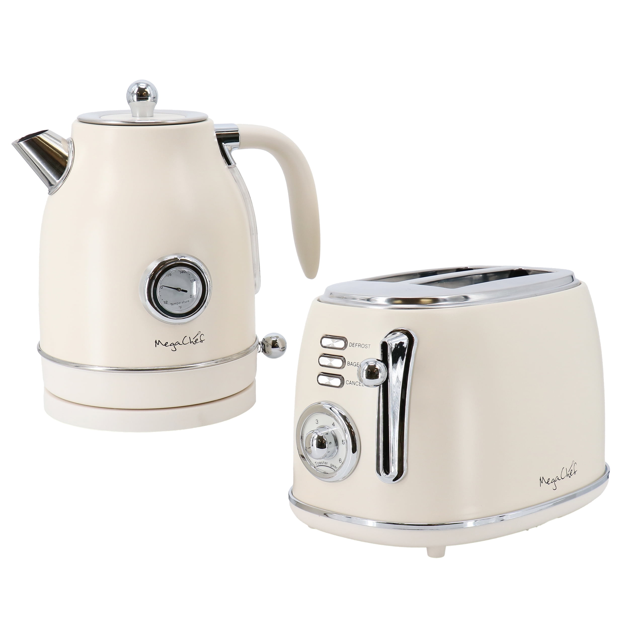 MegaChef Appliance: 1.7L Electric Tea Kettle & 2 Slice Toaster Combo in ...