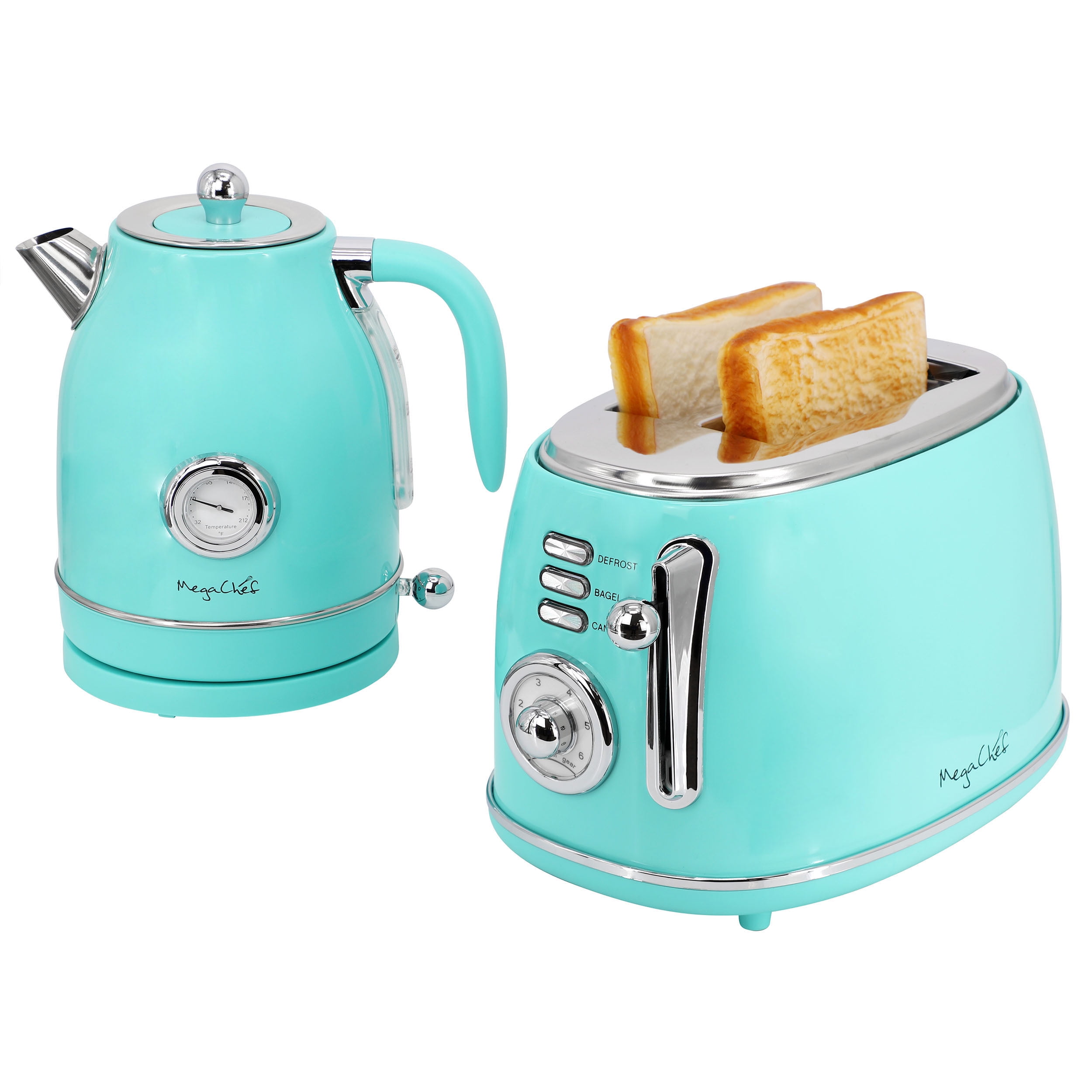 Free Shipping! MegaChef 1.7 Liter Electric Tea Kettle and 2 Slice ...