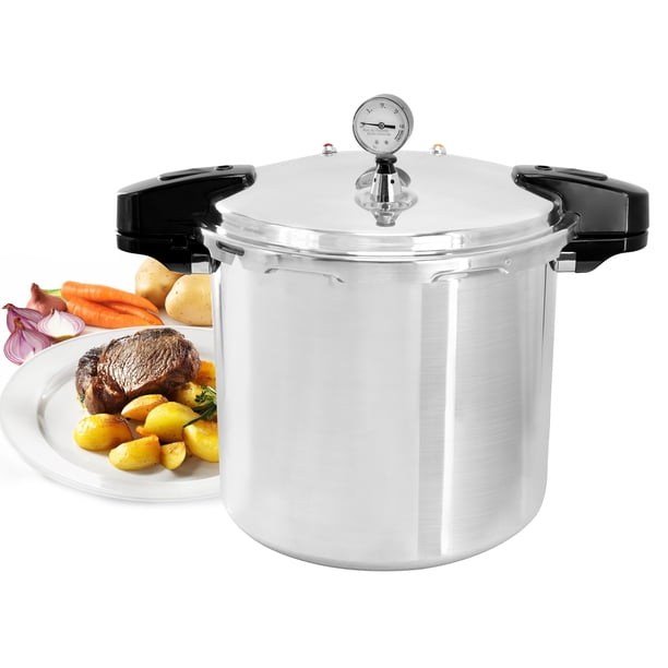 MegaChef 24 Quart Large Capacity Aluminum Stovetop Pressure Cooker ...