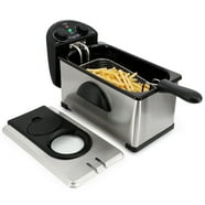 Farberware Kitchen Machine, 4L Dual Deep Fryer with Basket, Stainless ...