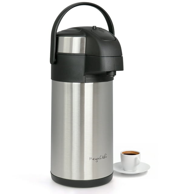 MegaChef 3 Liter Stainless Steel Vacuum Body Pump Cap Air Pot - Walmart ...