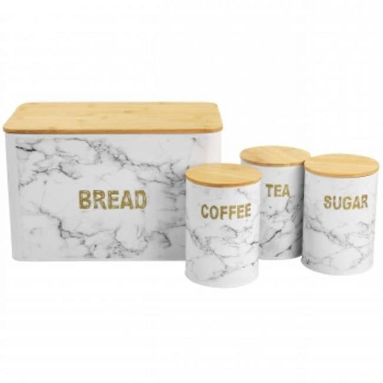 MegaChef 4 Piece Iron Canister Set in Marble - Walmart.com
