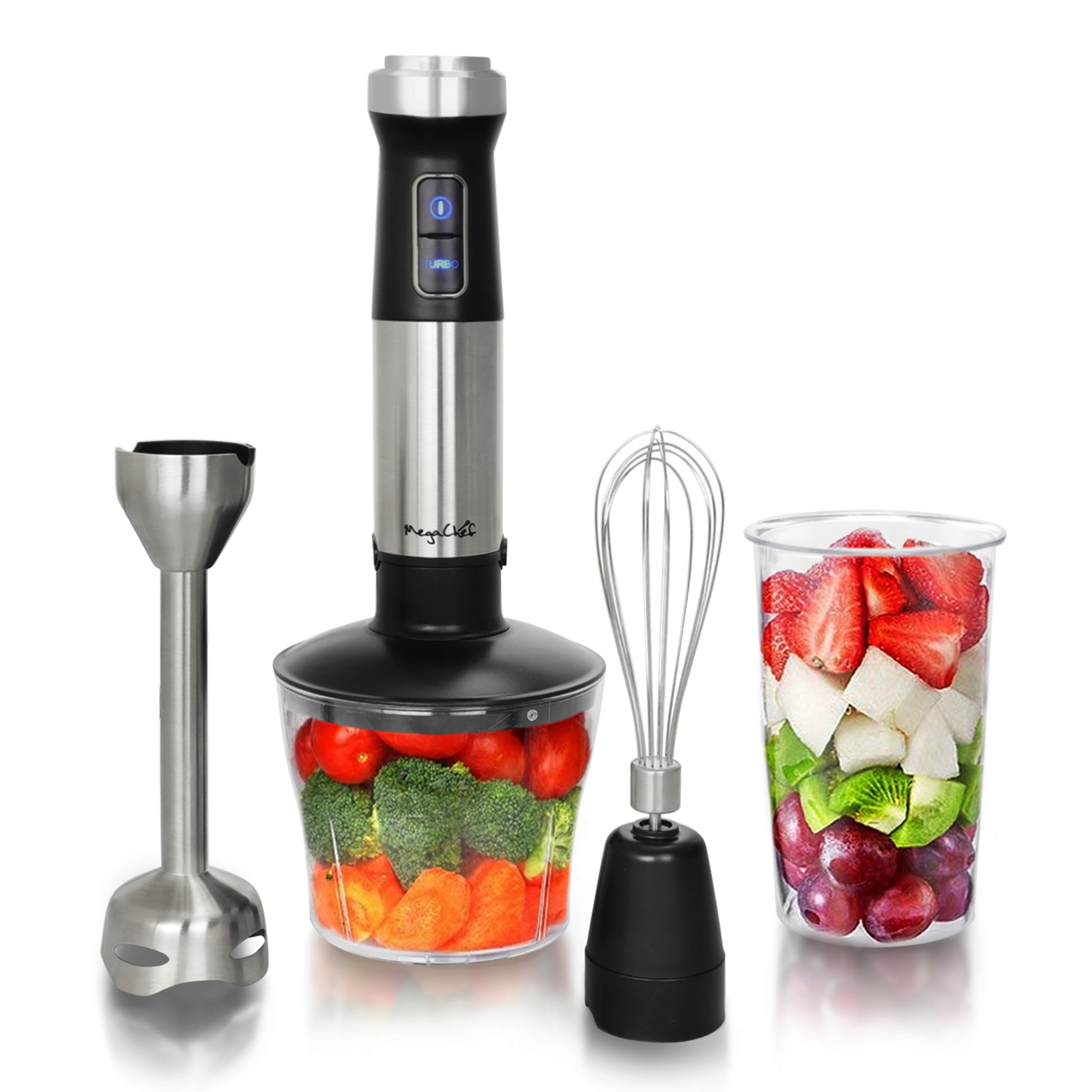 MegaChef 4-in-1 Electric Kitchen Mixer, Multipurpose Immersion Hand ...