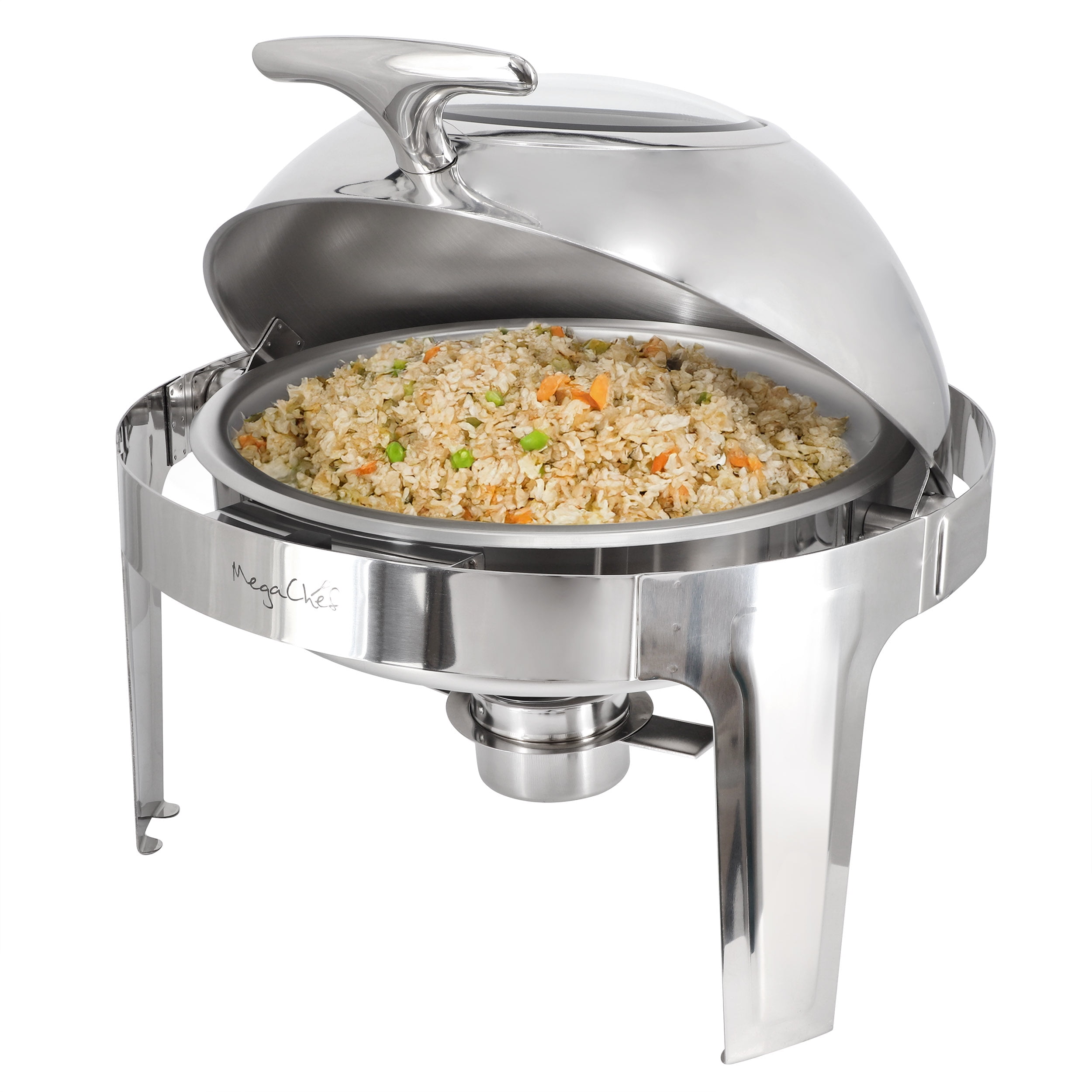 MegaChef 6.3 Quart Round Stainless Steel Dome Roll Top Professional ...