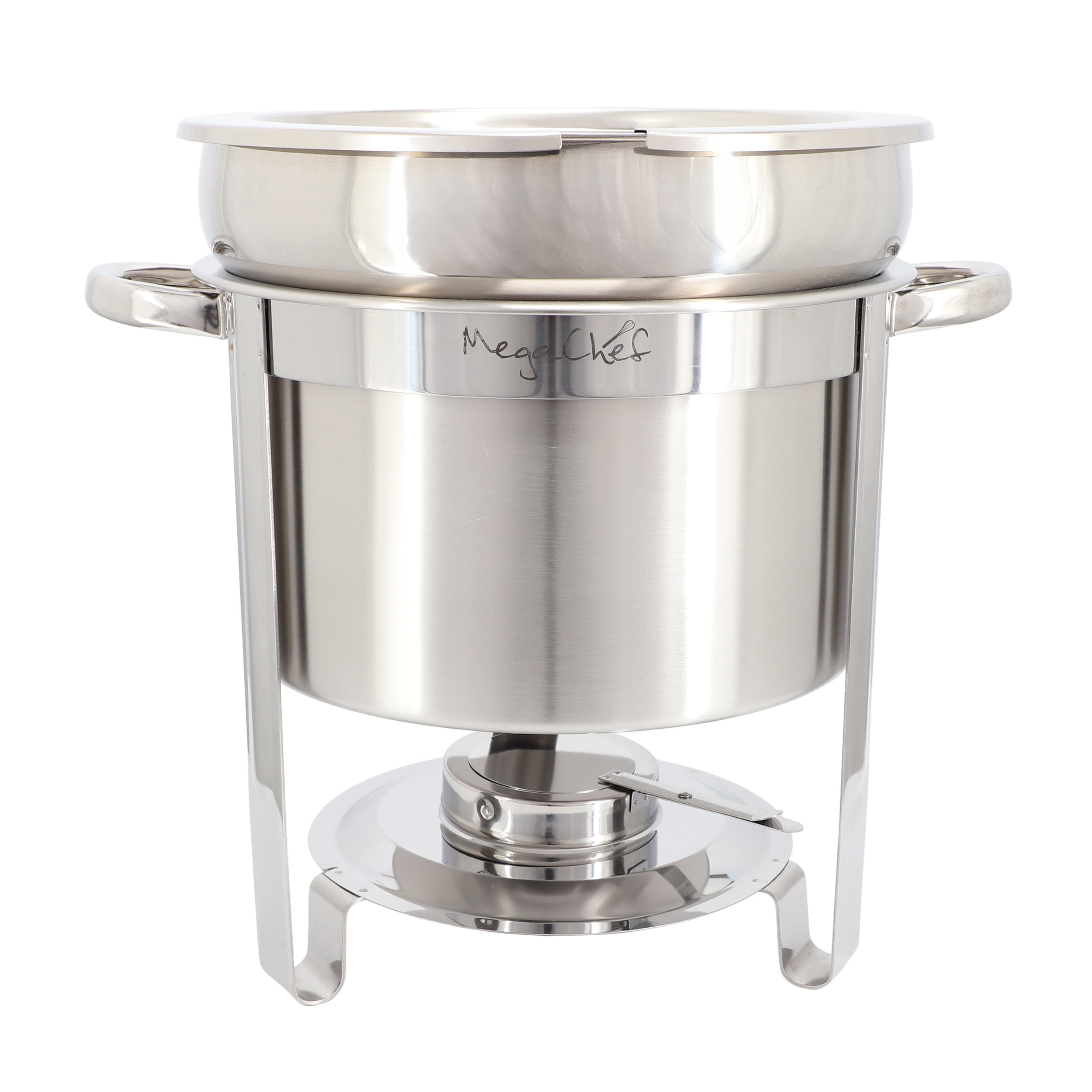 MegaChef 7.4 Quart Round Stainless Steel Soup Professional Chafing Dish ...