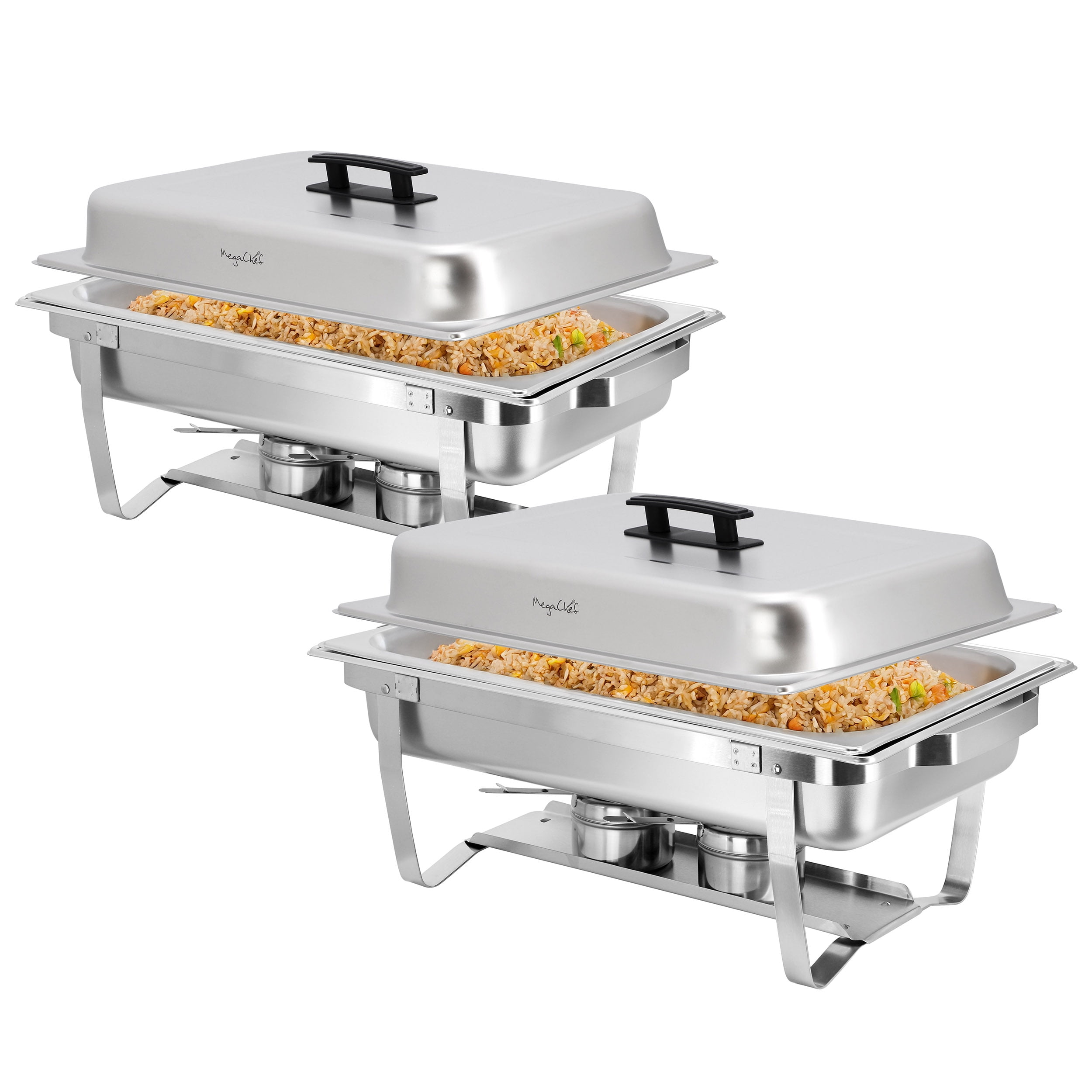 MegaChef 9.5 Quart Foldable Stainless Steel Professional Chafing Dish ...