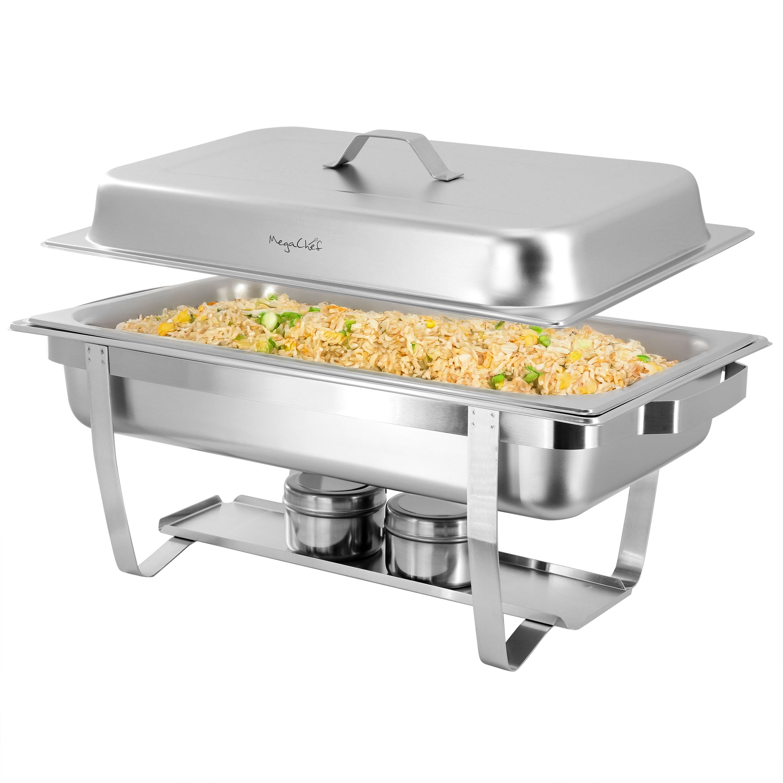 MegaChef 9.5 Quart Stackable Stainless Steel Professional Chafing Dish ...