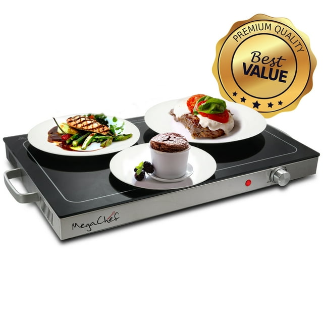 MegaChef Electric Warming Tray with Adjustable Temp Control for Buffets ...