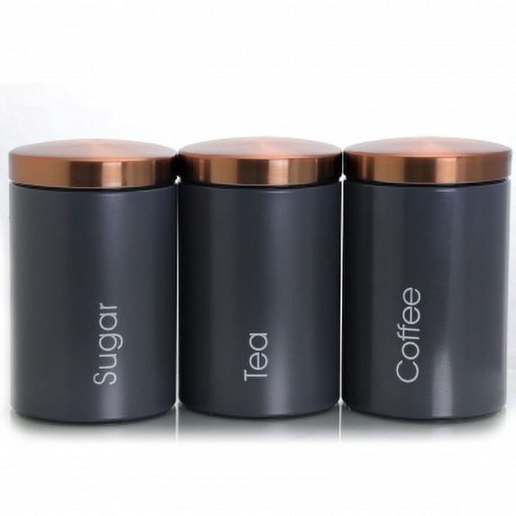 MegaChef Essential Kitchen Storage 3 Piece Sugar, Coffee and Tea ...