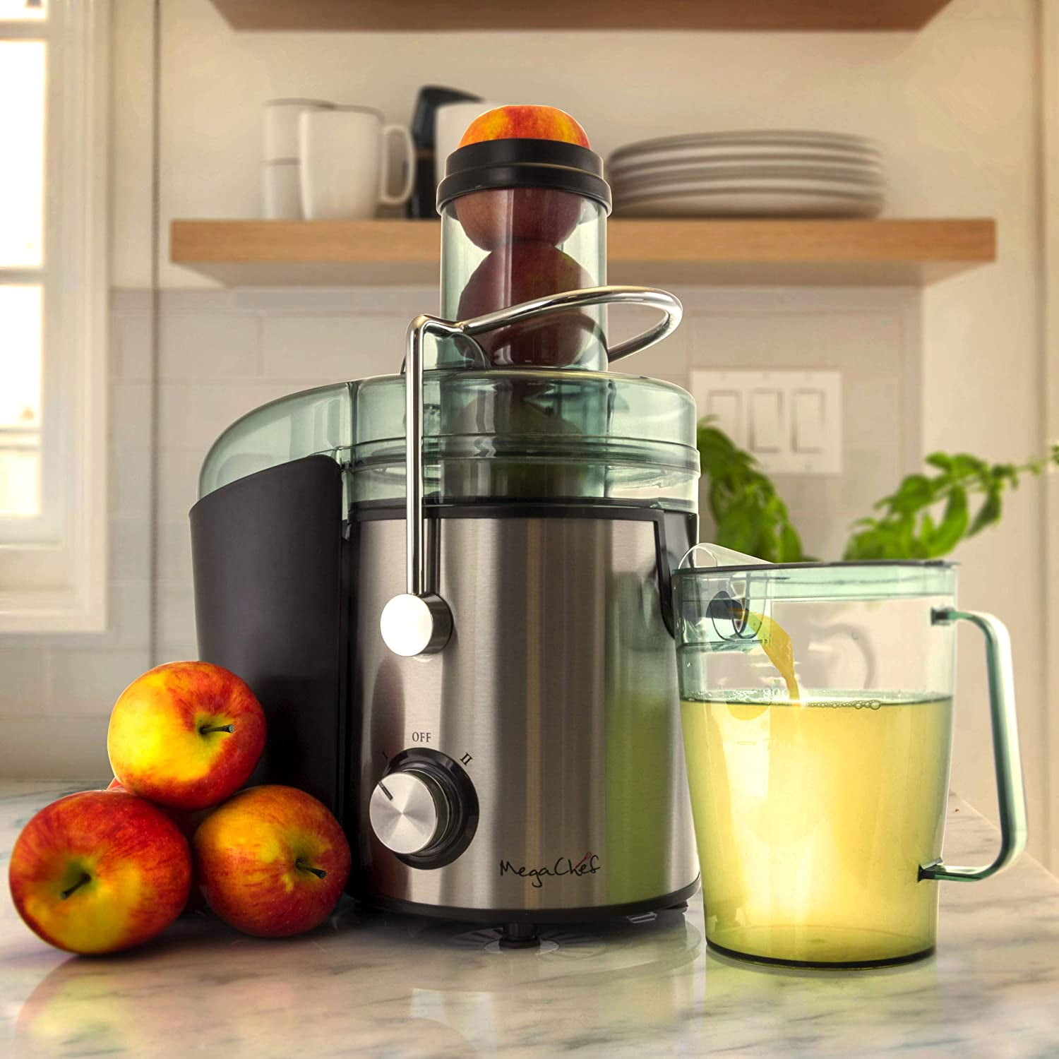 MegaChef Wide Mouth Juice Extractor, Juice Machine with Dual Speed ...