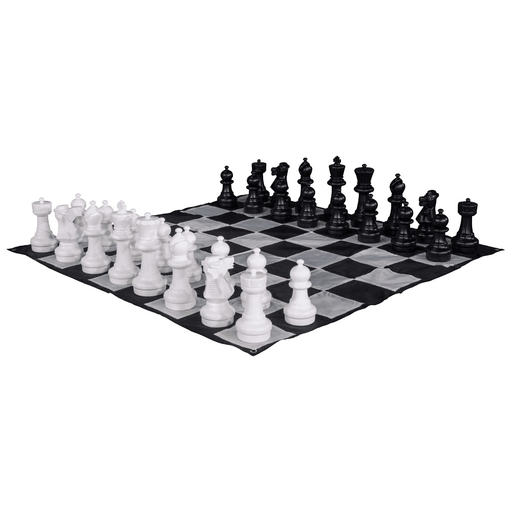 MegaChess Large Portable Outdoor Chess Set with Plastic Pieces & Nylon ...