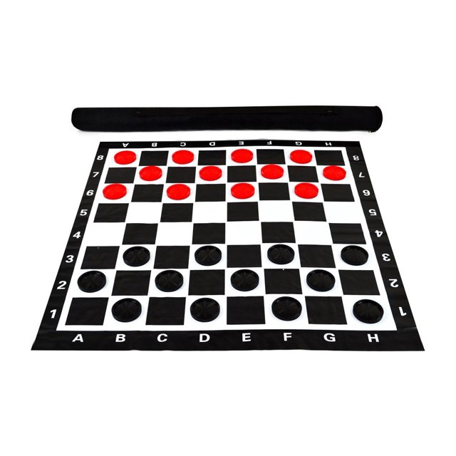MegaChess Plastic Giant Checkers Board Game, Outdoor Games, 3 inch ...